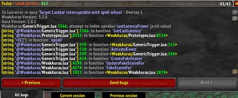 Bug When Enabling Overlay Latency · Issue 4264 · Weakauras