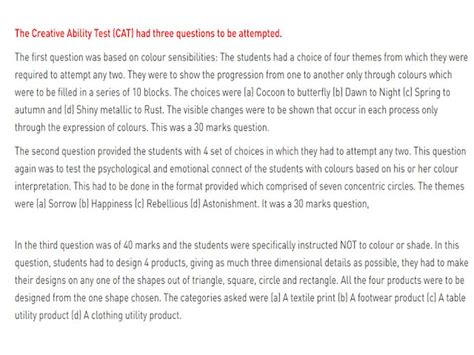 Nift Cat Test B Des M Des Topics And Papers