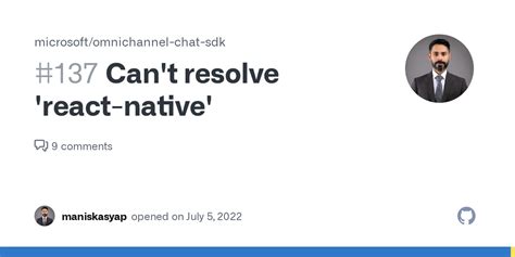 Can T Resolve React Native Issue Microsoft Omnichannel Chat Sdk GitHub