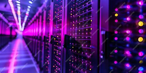 Cloud Storage Solutions And Server Racks In A Data Center For Computer Facilities Concept Cloud