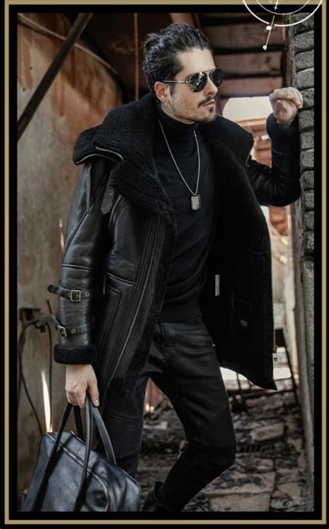 Classic Shearling Jacket For Men