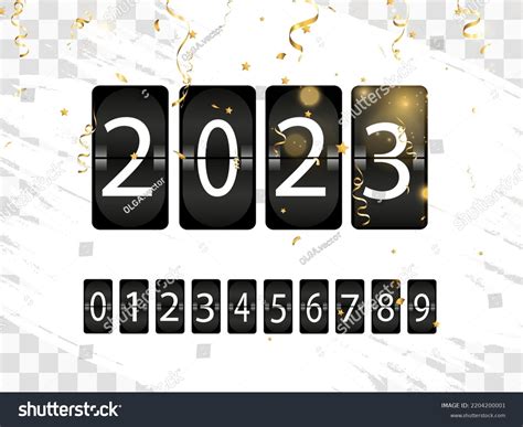 Realistic Digital Scoreboard Replacing Numbers On Stock Vector Royalty