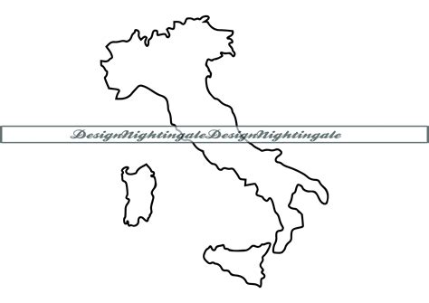 Italy Outline Svg Italy Map Svg Italy Outline Clipart Files Etsy