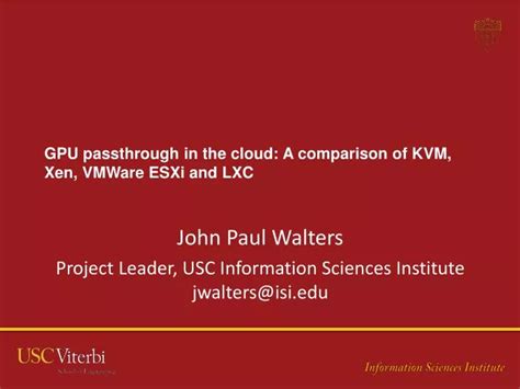Ppt Gpu P Assthrough In The Cloud A Comparison Of Kvm Xen Vmware Esxi And Lxc Powerpoint