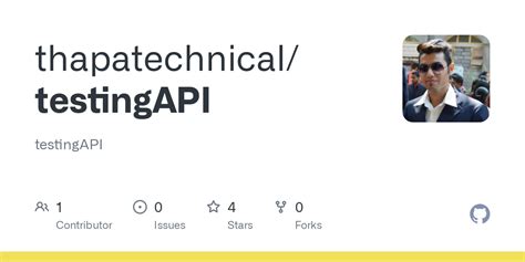 Github Thapatechnicaltestingapi Testingapi
