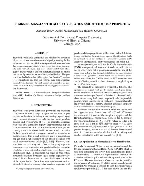 Pdf Designing Signals With Good Correlation And Distribution Properties