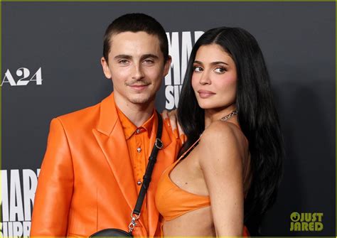 Timothee Chalamet And Girlfriend Kylie Jenner Wear Matching Orange Looks