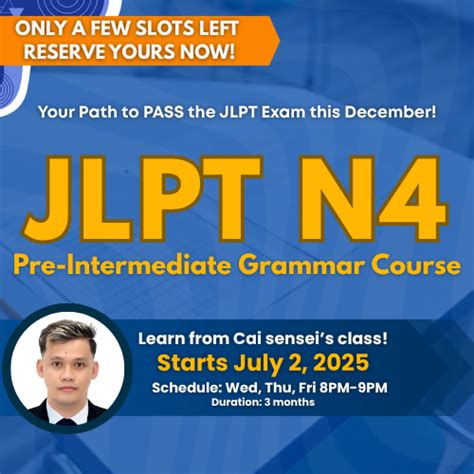 Schedule Page Jplt Online Japanese Language Training School