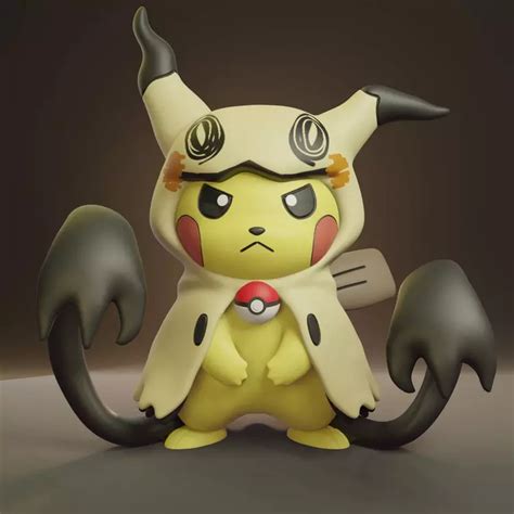 Pikachu Cosplay Mimikyu Free High Quality Models