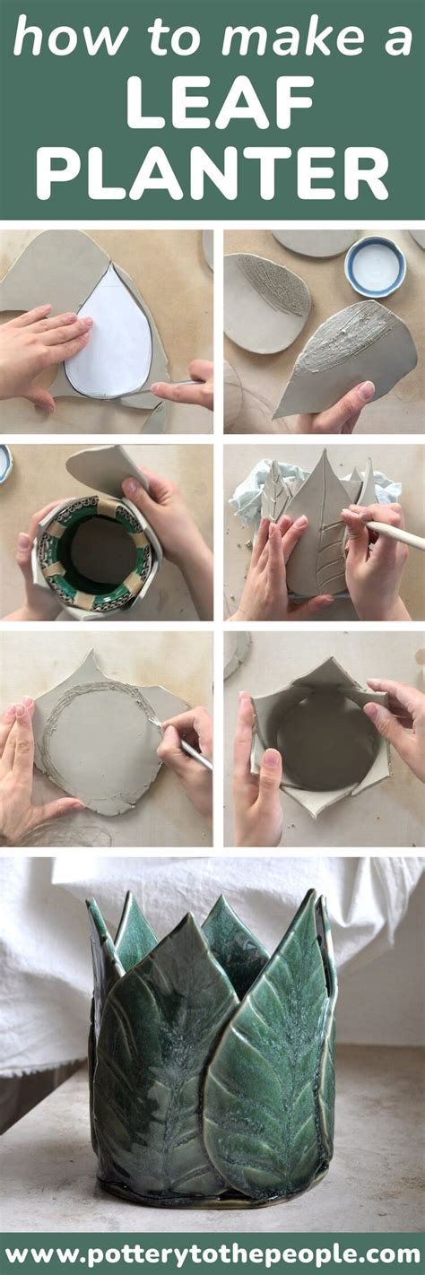 Diy Ceramic Leaf Planter — Pottery To The People Handmade Clay Pots Beginner Pottery