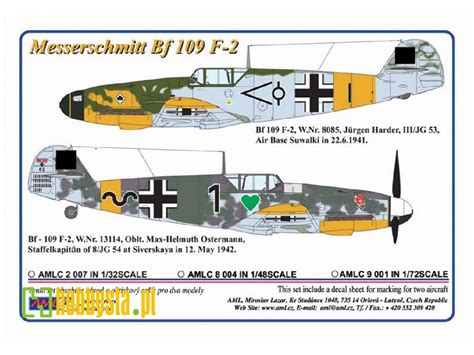 Messerschmitt Bf 109 F 2 Decals