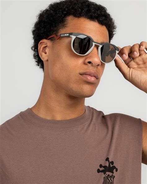 Shop Oakley Hstn Prizm Sunglasses In Matte Carbon Prizm Tungsten