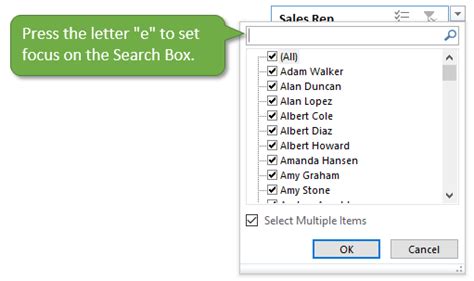 How To Add A Search Box To A Slicer To Quickly Filter Pivot Tables And