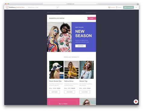 2022 年 38 个免费的响应式 Html 电子邮件模板 Wprbs