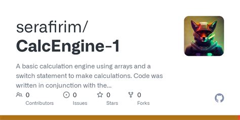 GitHub Serafirim CalcEngine A Basic Calculation Engine Using Arrays And A Switch Statement