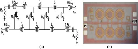 Figure 1 From Miniature 0 25 μm Cmos Distributed Amplifier Using On Chip Inductors Semantic