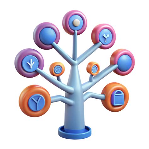Abstract Tree Network System Connections Data Interface Technology
