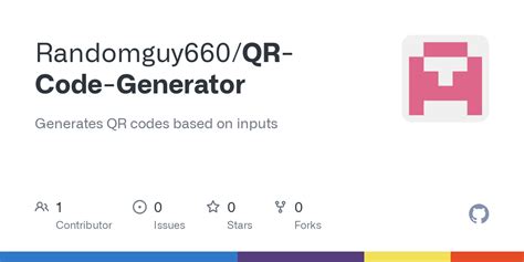 Github Randomguy660qr Code Generator Generates Qr Codes Based On Inputs