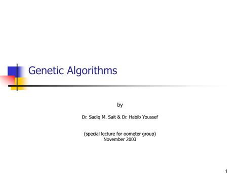 PPT Genetic Algorithms PowerPoint Presentation Free Download ID 3556025