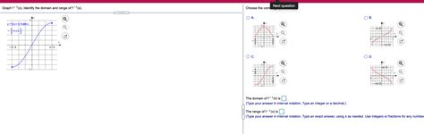 solved next question graph f 1 x identify the domain and