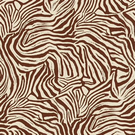 Jules Brown Zebra Print Wallpaper
