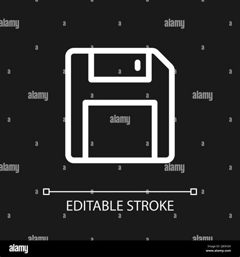 Save Pixel Perfect White Linear Ui Icon For Dark Theme Stock Vector Image And Art Alamy