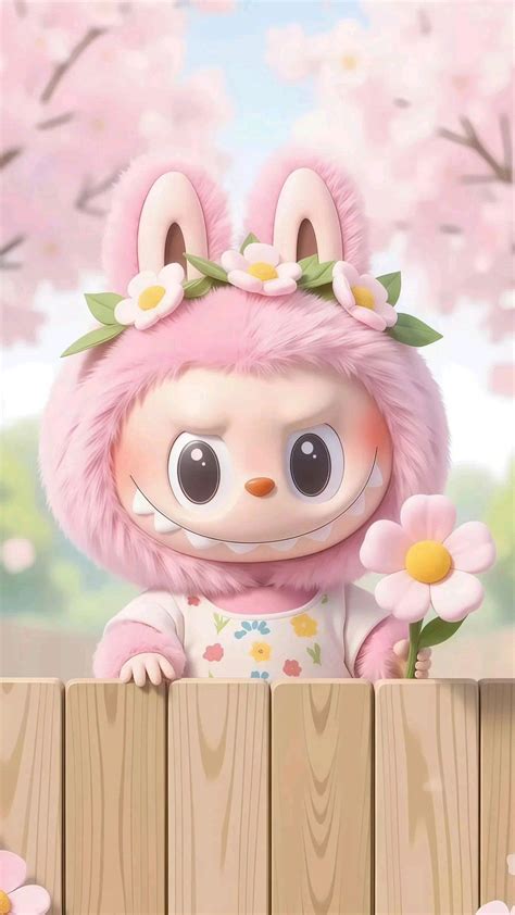 Cute Labubu Inspired Hd Background For Fans Bunny And Friends