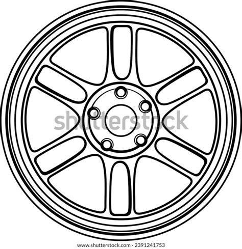 Vector Rims Bw Black White Editable Stock Vector Royalty Free