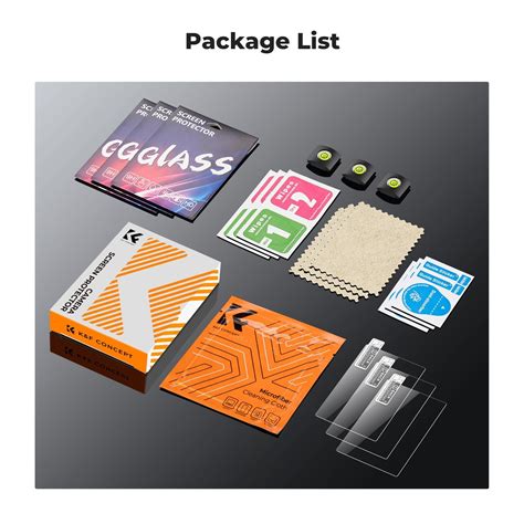 Kandf Concept Lot De 3 Films De Protection Décran Pour Appareil Photo