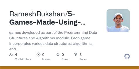 Github Rameshrukshan5 Games Made Using Programming Data Structures