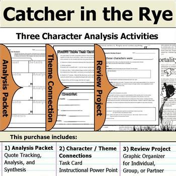Catcher In The Rye Character Analysis Packet Theme Connections