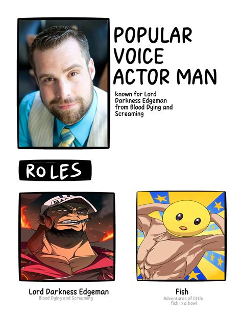 Popular Voice Actor Man Roles Image Gallery Know Your Meme