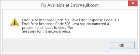 How To Fix Error Error Response Code 503 Java Error Response Code 503