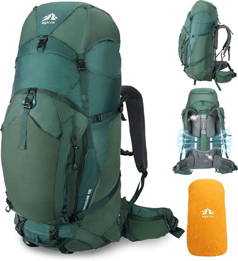 Night Cat Internal Frame Hiking Backpack 100l Large