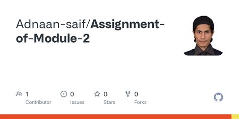 Github Adnaan Saifassignment Of Module 2