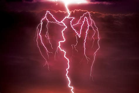 Red Lightning Storm Wallpaper