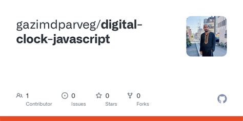 github gazimdparveg digital clock javascript