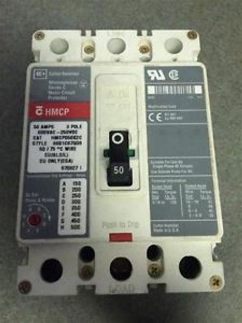 Cutler Hammer Hmcp Hmcp050k2c 50a 3 Pole Circuit Breaker Spw Industrial