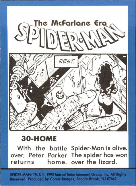 1992 Comic Images Spider Man Todd Mcfarlane Era 30 Home Nm Mt