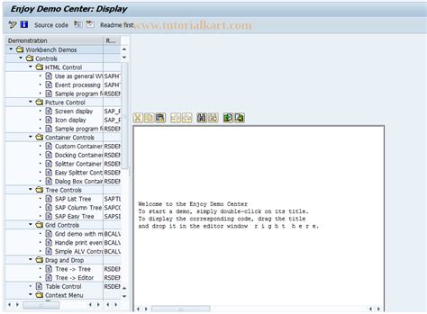 DWDM SAP Tcode Development Workbench Demos