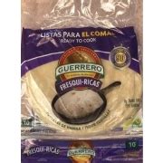Guerrero Flour Tortillas Calories Nutrition Analysis And More Fooducate
