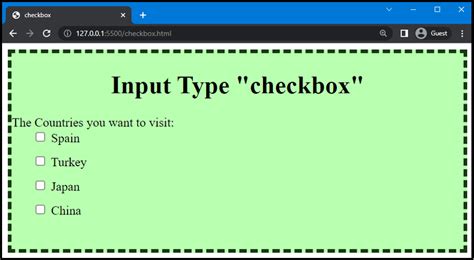 Check Box Html Example at Maddison Pickworth blog