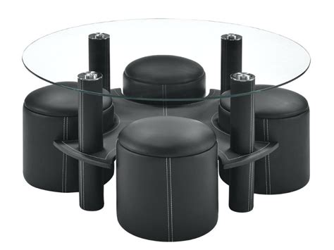 Table Basse Ronde Avec Pouf Encastrable Tendancesdesignfr