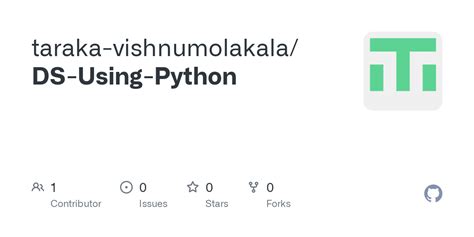 Github Taraka Vishnumolakala Ds Using Python