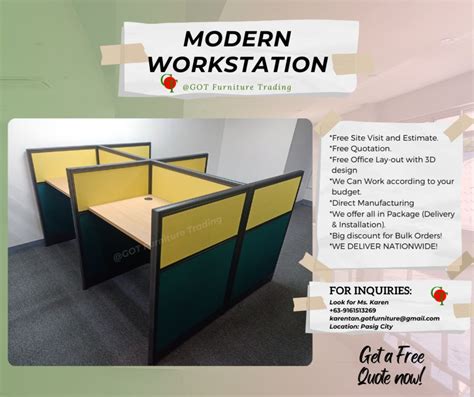 Modular Workstation Office Partition Furniture And Home Living Office Furniture And Fixtures On