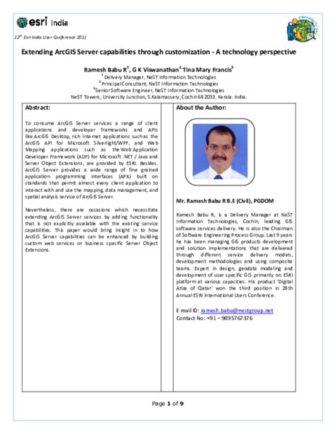Pdf Extending Arcgis Server Capabilities Through Customization A Technology Perspective