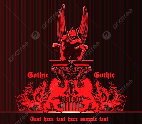Vector Gothic Emblem With Gargoyle Template Download On Pngtree
