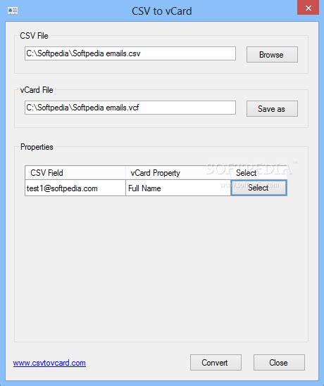 CSV To VCard Download Softpedia