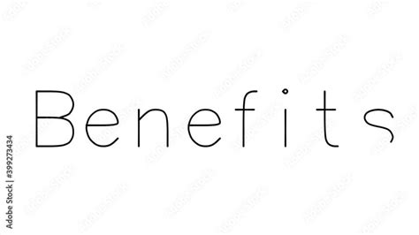 Benefits Handwritten Text Animation In Various Sans Serif Fonts And
