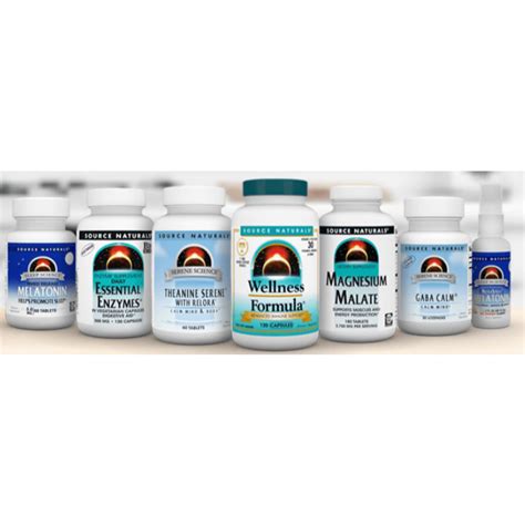 Source Naturals Magnesium Malatechelate Complex Gamma Oryzanol Dim Policosanol Yaeyama